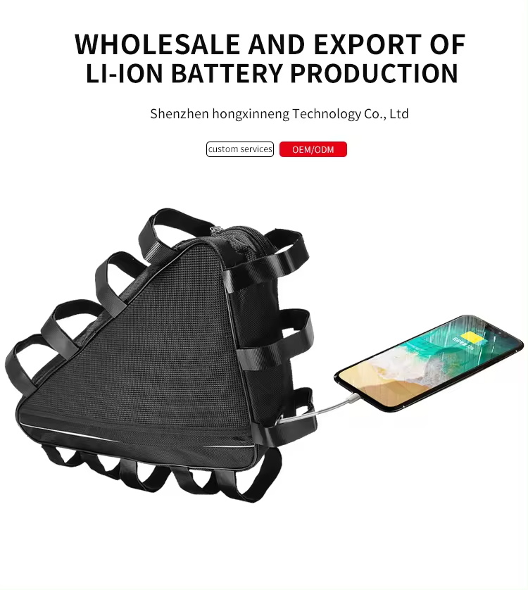 Waterproof Triangular E-bike Lithium Ion Battery 48V/52V/72V 20AH 28AH ...